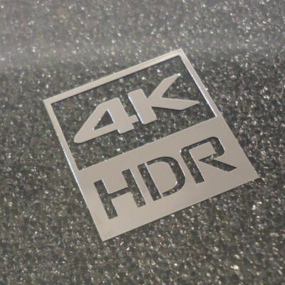 4K HDR Metal Chrome Label / Aufkleber / Sticker / Badge / Logo 20 x ...