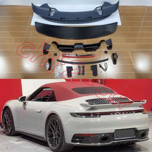 For Porsche 911 992 Convertible upgrade Turbo Rear Trunk Spoiler Lip ...