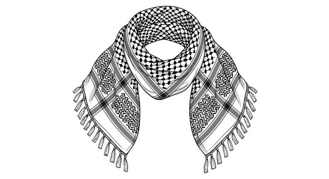Shemagh Keffiyeh Scarf Arab Palestine Mens Women Palestinian Head Neck ...