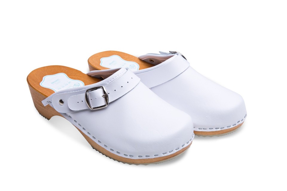 UNIQUE HAND MADE CLOG WOODEN SOLE - GENUINE LEATHER D4 | eBay UK