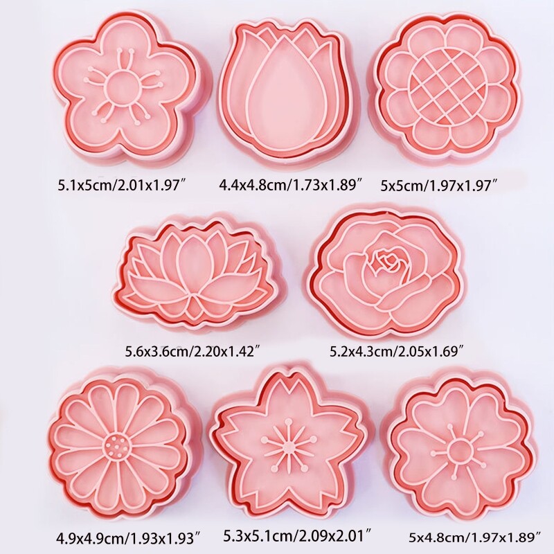 3D Frosting Cookie Cutters PP Material Push-type Household Cookie ...