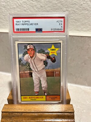 1961 TOPPS RAY RIPPELMEYER ROOKIE #276 Cincinnati Reds PSA 5 EX | eBay