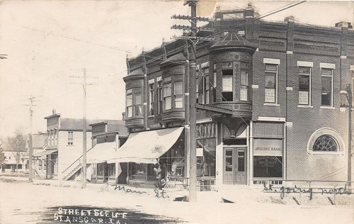 J65/ St Ansgar Iowa RPPC Postcard c1910 Stores Miller Block Bank 113 | eBay