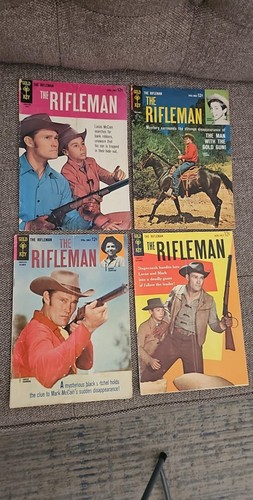 THE RIFLEMAN COMIC BOOK LOT (4) #17, 18, 19 & 20- GD/VG-Gold Key-Chuck ...