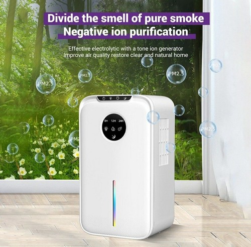 SUPOOBE Dehumidifier, 60W, 2.2L, 24H Timer, Tabletop, Smart, LCD ...