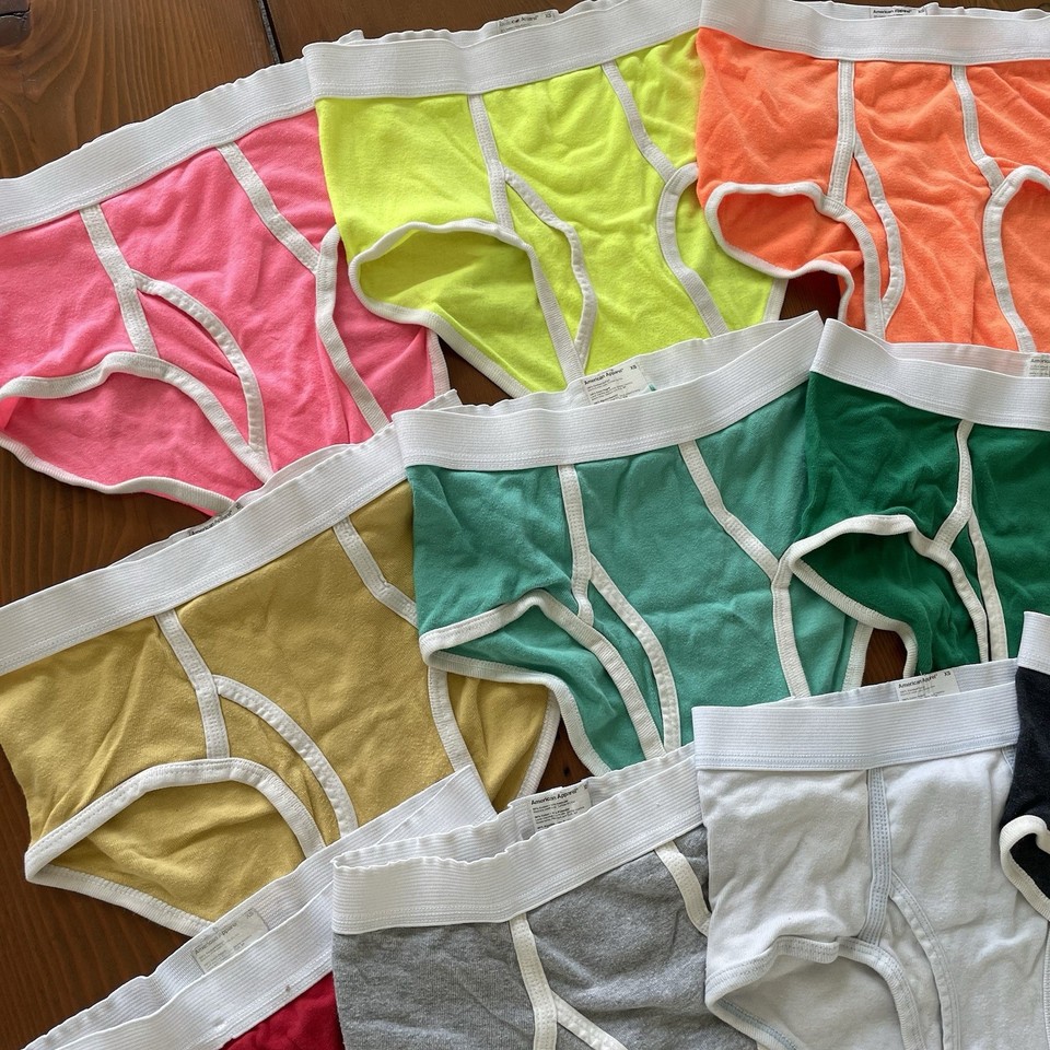 Lot of 10 - American Apparel Vintage Baby Rib Briefs Made in USA - XS ...