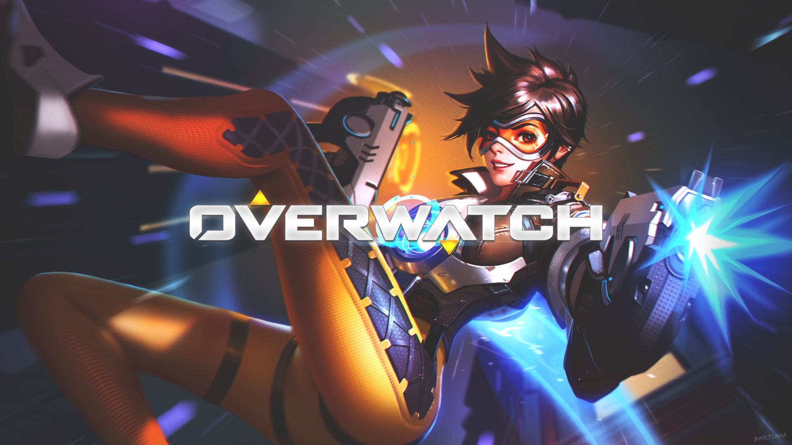 Anime overwatch tracer girls pc Game Playmat Game Mat Desk | eBay