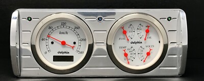 1940 Ford Car 2 Gauge Dash Panel Quad Style Insert Set Metric | eBay