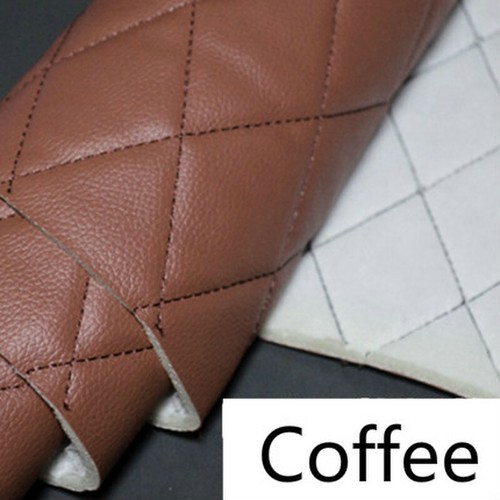 PU Leather Fabric Grid Sponge Quilted DIY Car Interior Seat Cover ...