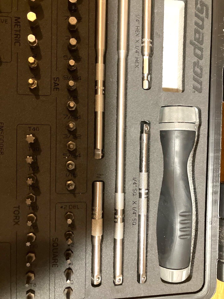 Snap-on 44pc Grey Ratcheting Soft Grip Screwdriver Master Set ...