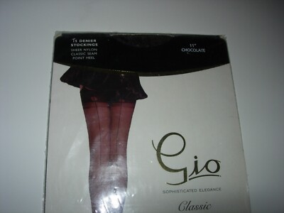 Gio Fully Fashioned Nylon Stockings (Point Hell; Chocolate; 11") | eBay UK