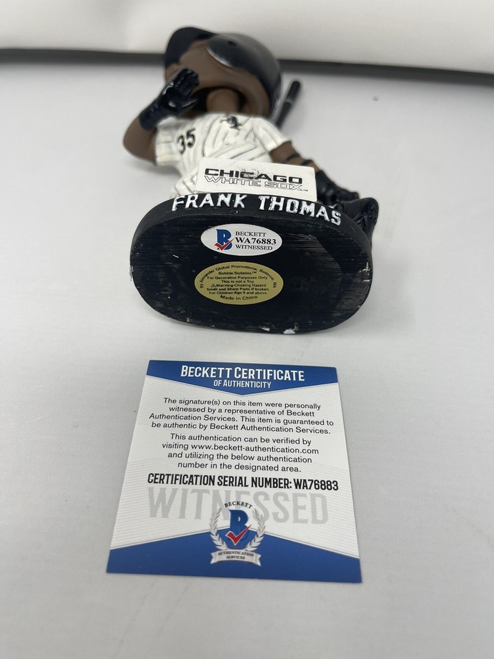 Frank Thomas Signed Chicago White Sox BIG HURT Bobblehead Beckett COA ...