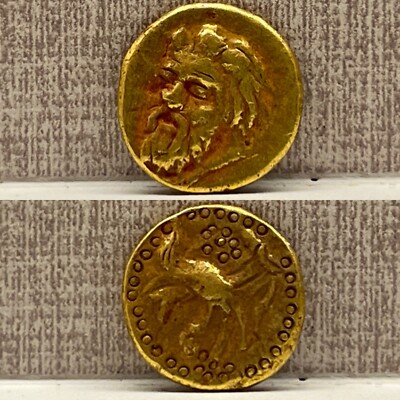 Authentic bactrian Indo Greek 18K Solid gold Coin Antique very Rare | eBay