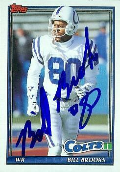 Bill Brooks autographed Football Card (Indianapolis Colts) 1991 Topps ...