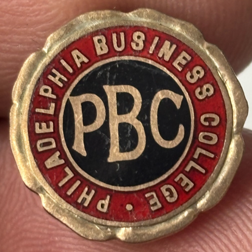 Philadelphia Business College PBC Lapel Pin Solid Gold F. Barras Phila ...