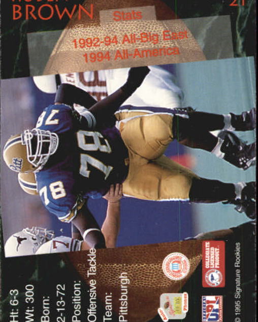 1995 Signature Rookies Auto-Phonex - #21 Ruben Brown /19000 (RC) for ...