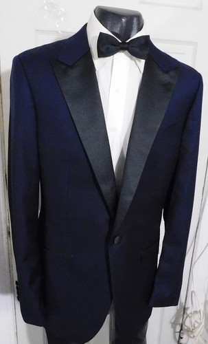 *NEW* BONOBOS STANDARD FIT SIZE 42L NAVY 1 BUTTON WOOL TUXEDO JACKET | eBay