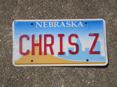 Nebraska Chris Z Vanity License Plate Christopher | eBay