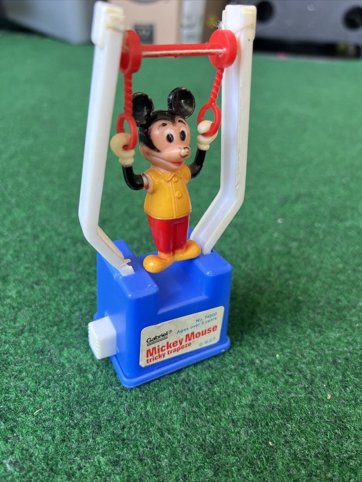 Vintage Mickey Mouse WDP TRICKY TRAPEZE PUSH BUTTON PUPPET TOY #2 | eBay