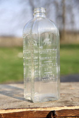 Antique Champion Embalming Fluid glass Bottle Poison Jar apothecary ...