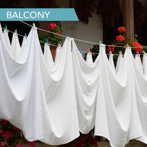 50M Heavy Duty Clothes Washing Line Steel Core Strong Wire Rope Laundry ...