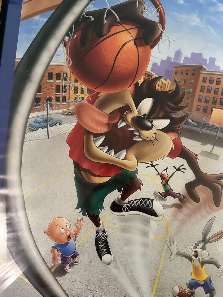 Vintage 1995 Taz Basketball Looney Tunes Warner Bros Poster 16x20 | eBay