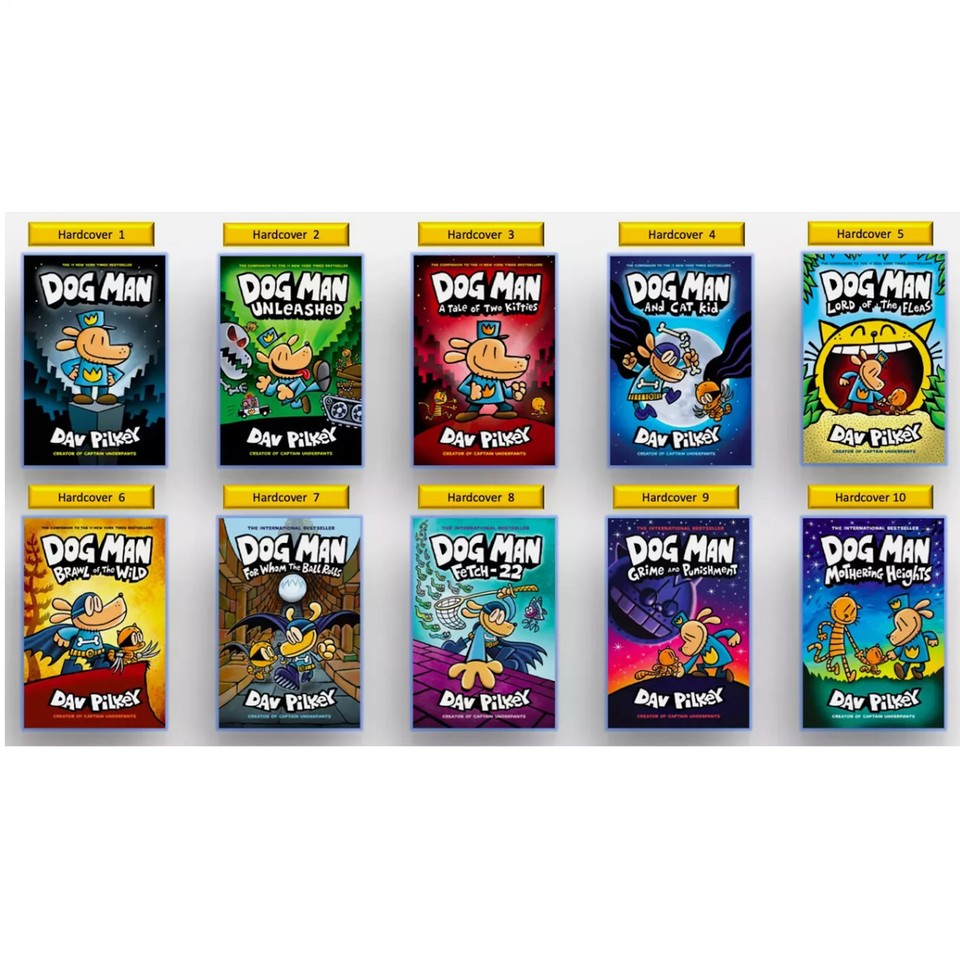 Dog Man Series 1-10 books Set dogman Children's Collection by Dav ...