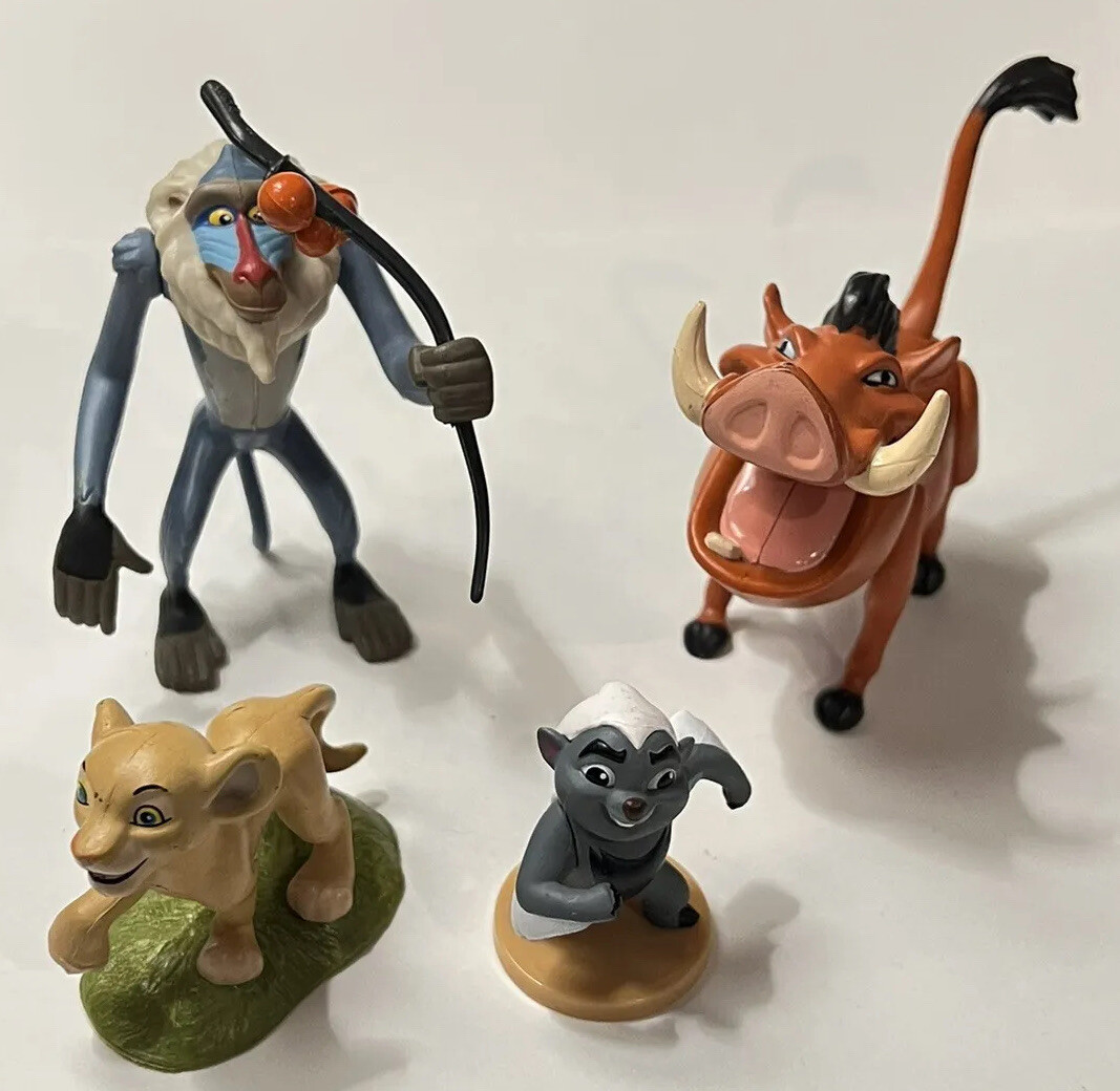 Lot of 4 Disney The Lion King Toy Figures Rafiki, Pumbaa, Nala & Bunga ...