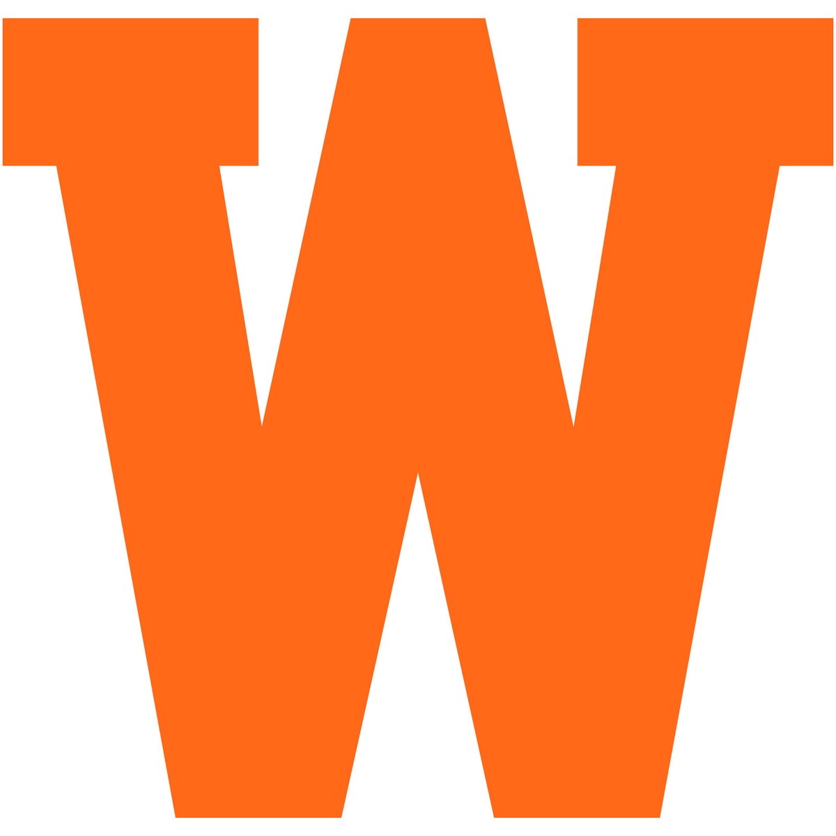 Orange Letter W