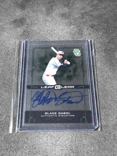 2015 Leaf Ultimate Draft - Perfect Game Clear Green #BA-BS1 Blake Sabol ...