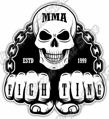 Mixed Martial Arts MMA Cage Fight Car Bumper Window Vinyl Sticker Decal ...