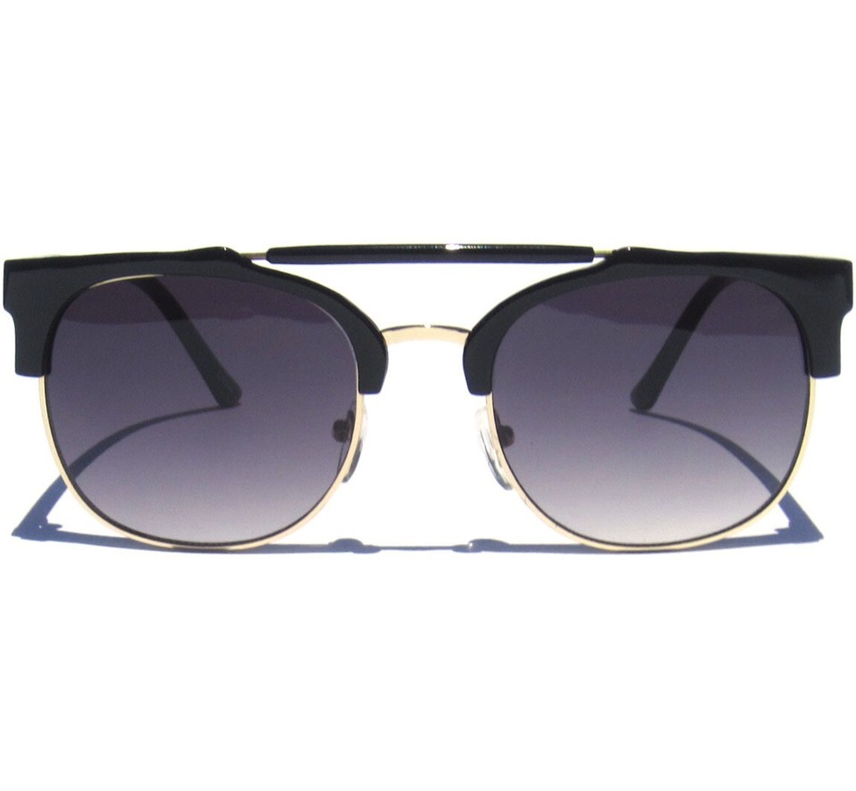 Half Frame Sunglasses With Crossbar Gradient Lens Sunnies Shades | eBay