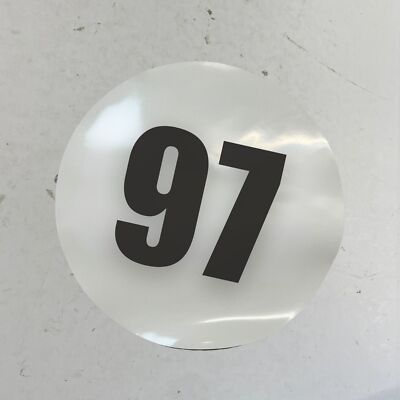 12" Circular Round Magnetic Race Car Number 97 Magnet x2 | eBay