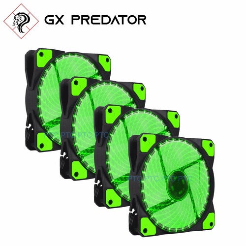 4 Pack 120mm GX Predator Led fan Computer PC case CPU heatsink cooling ...
