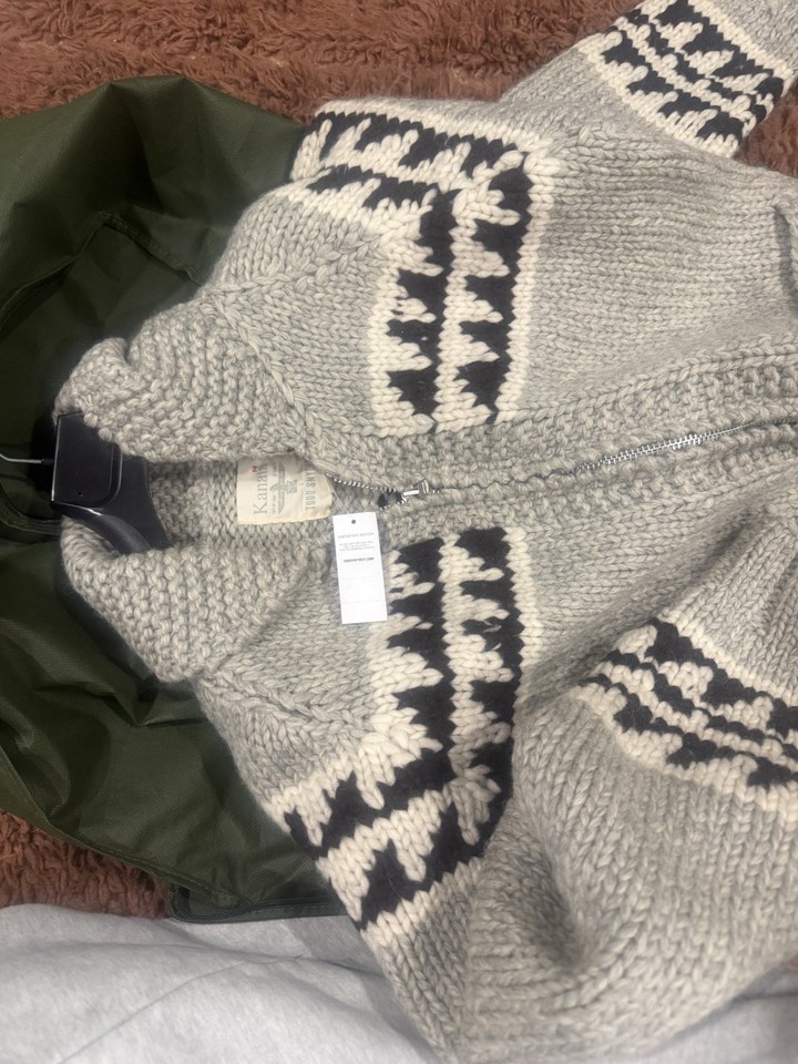 Todd Snyder Triangle Hand-Knit Cardigan Jacket in Heather Grey | eBay