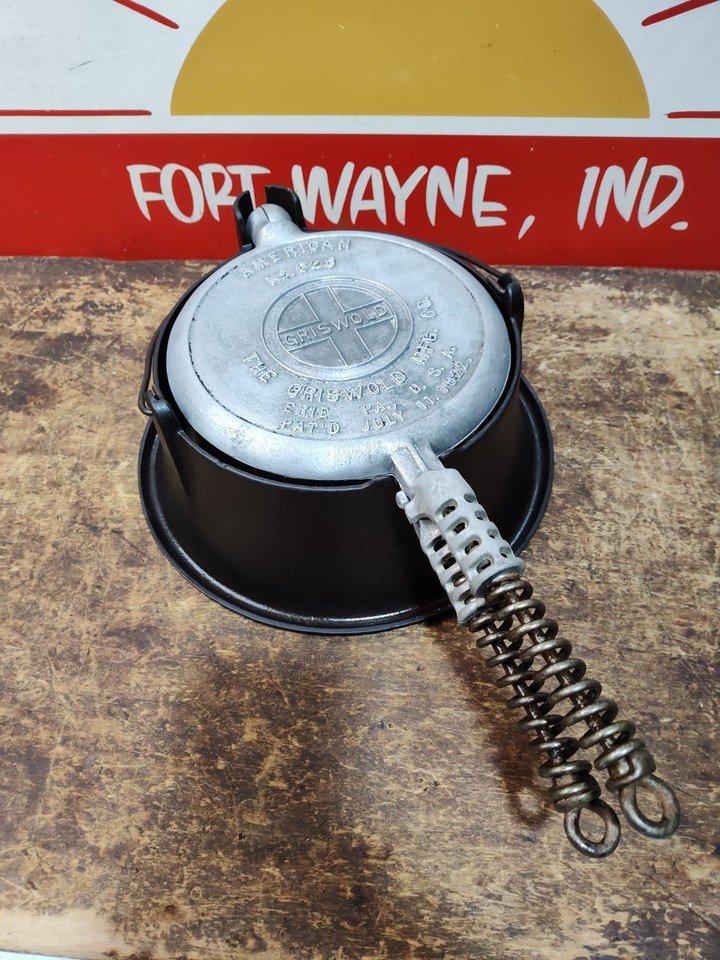 "Fully Restored" GRISWOLD CAST IRON Waffle Iron #88 High Base Seasoned ...