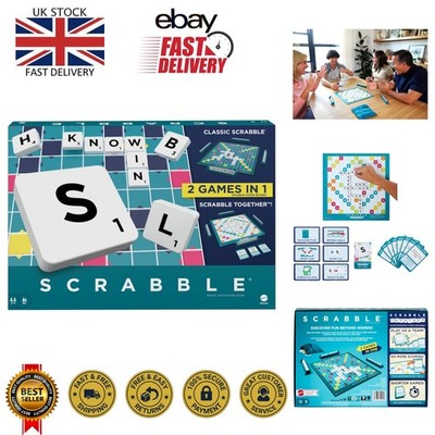 Educational Scrabble Board Game - 2-4 Players, 50 Goal Cards for ...