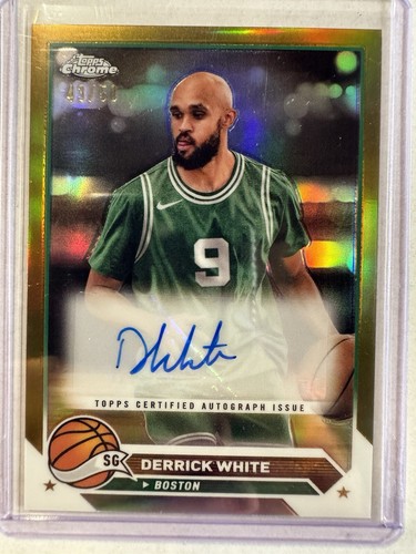 2023-24 Topps Chrome Derrick White Autographs Gold Refractors Auto #/50 ...