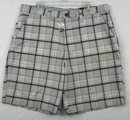 Croft & Barrow Mens Chino Shorts Size 36 Khaki Plaid NWT Retail $40 | eBay