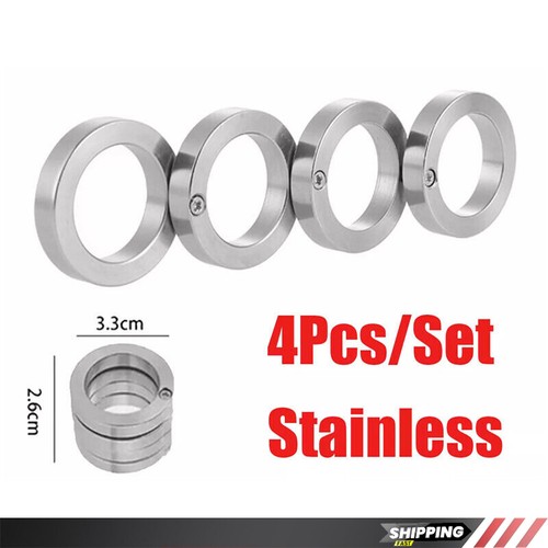 4X Stainless Steel Outdoor Rotatable Fold Ring Finger Clasp Ring For ...