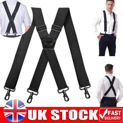 Heavy Duty Work Trouser Braces Highly Elasticated Unisex Suspenders ...