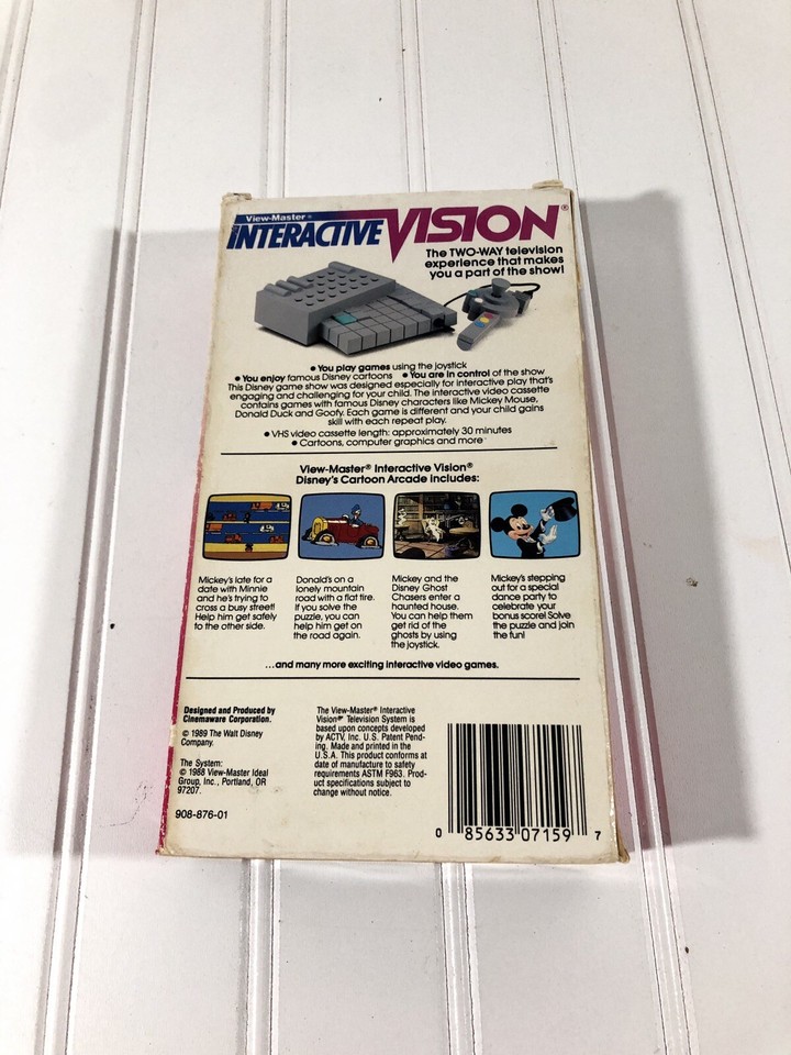View Master Interactive Vision Program Disney's Cartoon Arcade Rare Vhs ...
