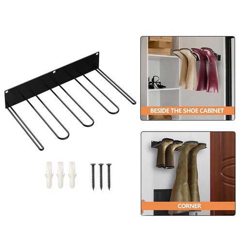 Wall Mounted Boot Rack Metal Boot Hanger for Indoor Outdoor Mudroom ...