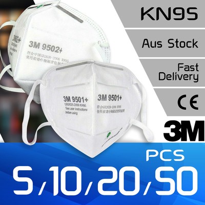 50X 20X 10X 5X 3M 9501+ 9502+ Mask KN95 Face Mask Protective Respirator ...