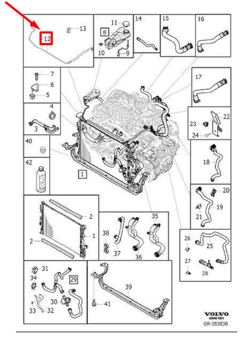 VOLVO V40 Hatchback Rariator Bleeder Hose 31338601 NEW GENUINE | eBay