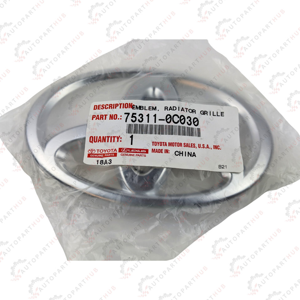 Genuine Toyota Sequoia Tundra Tacoma Chrome Front Grille Emblem OEM ...
