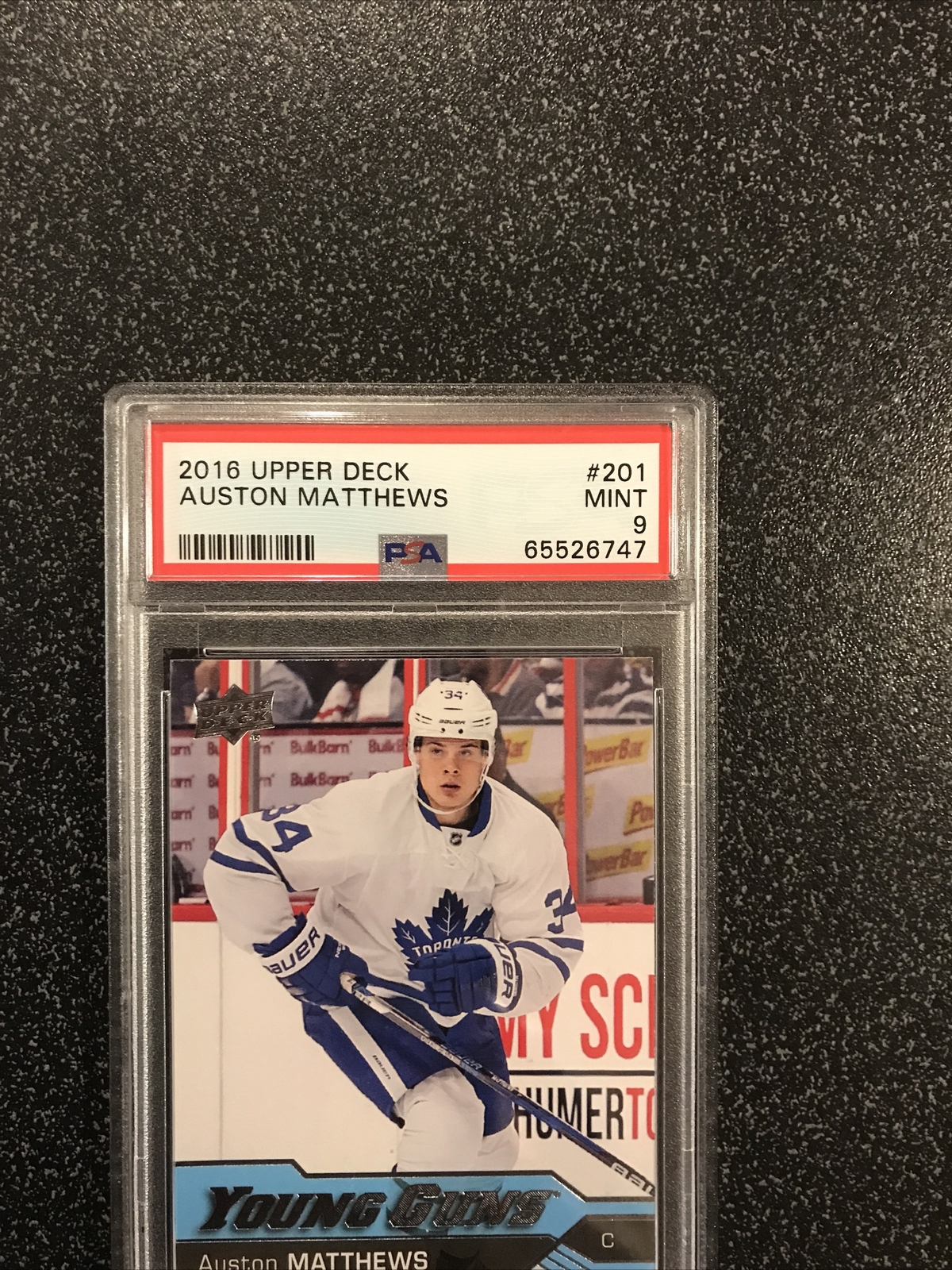 AUSTON MATTHEWS 2016 Upper Deck Young Guns ROOKIE RC CARD# 201 PSA 9 ...