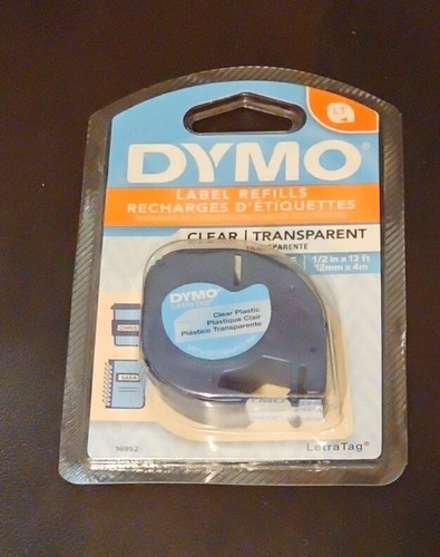 Dymo Label Refills Clear Transparent 1/2" x 13' 16942 Replacement ...