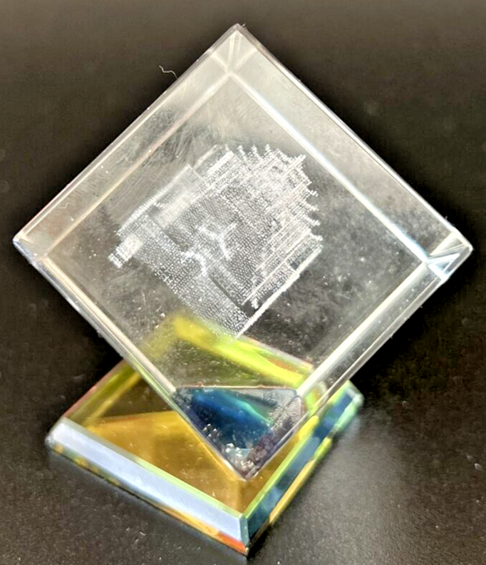 Vintage 3D Etched Glass Chinese Design Paperweight Cube SKU PB192 | eBay