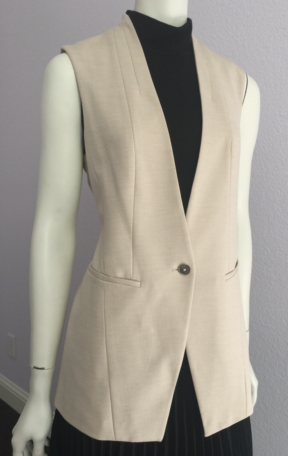 White House Black Market Women’s Collarless Vest Size 4 | eBay